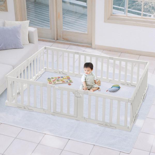 サイズ/約幅222×奥行150×高さ60cmパーテーション時：約幅606×奥行88.5×高さ60cm重量/約15.2kg内容量/1セット　（サイドパネル9枚、脚部9個、ドアパネル1枚、L型キャップ4個、I型キャップ7個、シール4枚）材質/サ...