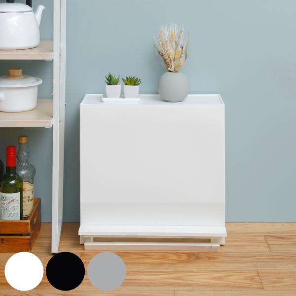 サイズ/約幅45×奥行26.5×高さ45cm重量/約2.5kg容量/約22.5L内容量/1個材質/ポリプロピレン種類/ホワイト、ブラック、グレー生産国/日本製キャスター/付き天板耐荷重/2kg対応サイズ/ゴミ袋：45L（約幅65×高さ80c...