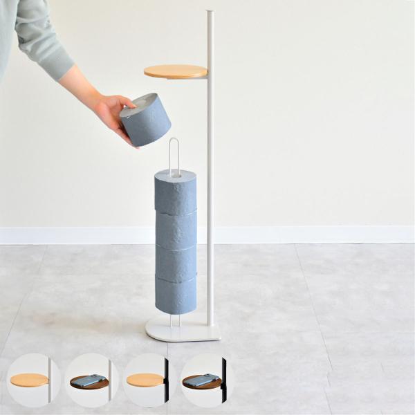 サイズ/約幅18×奥行22×高さ87cm棚板：直径約18cm重量/約2.6kg内容量/1個材質/本体：スチール（メラミン焼き付け塗装）棚板：ブナ天然木積層合版(芯材スギ天然木)種類/ナチュラル×グレージュ、ナチュラル×ブラック、ブラウン×グ...