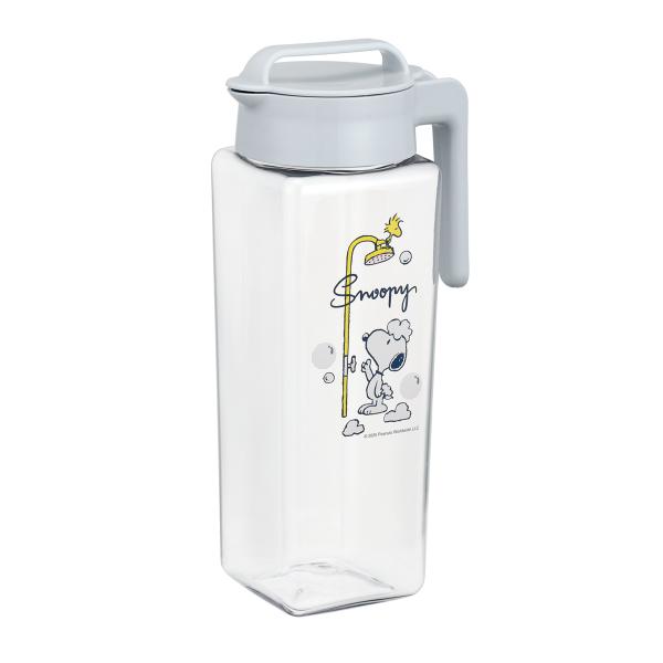 サイズ/約幅15.1×奥行10.4×高さ30.2cm重量/約316g容量/約2.1L内容量/1個材質/本体：AS樹脂フタ・キャップ：ポリプロピレンパッキン：シリコーン生産国/日本製食器洗い乾燥機/使用不可●スヌーピーデザインのピッチャーです...