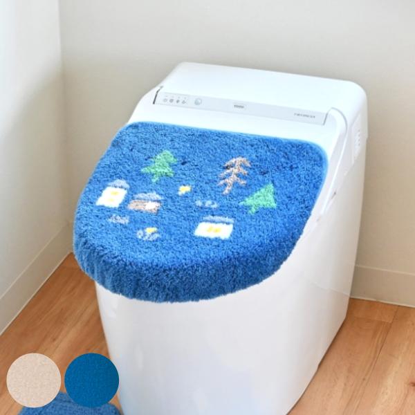 サイズ/洗浄暖房型・普通型（O型・U型）兼用内容量/1枚材質/アクリル100％吸着シート：アクリル樹脂種類/ベージュ、ネイビー生産国/中国製洗濯/洗濯機使用可能●ほっと一息、リラックスできる北欧デザインのトイレタリーシリーズです。●あたたか...