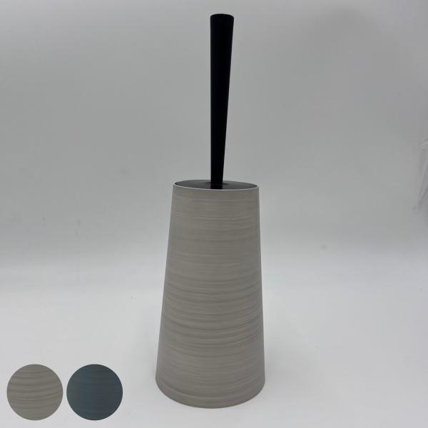 サイズ/約高さ36.3cm直径：約12cm重量/約300g内容量/トイレブラシ、ケース各1個材質/外容器：ABS樹脂(ウレタン塗装)内容器：ポリプロピレンブラシ本体：ポリプロピレンブラシ毛：ナイロン種類/スモークグレー、スモークブルー原産国...