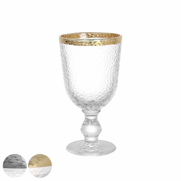 サイズ/約高さ16cm直径：約8.5cm容量/約280ml内容量/1個材質/ゴールド：ソーダガラス、金フィルム(リム)シルバー：ソーダガラス、プラチナフィルム(リム)種類/ゴールド、プラチナ生産国/中国製食器洗い乾燥機/使用不可電子レンジ/...