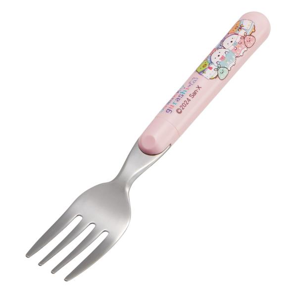 サイズ/約横2.3×縦14.1cm持ち手直径：1.3cm重量/約20g内容量/1本材質/柄：ABS樹脂金具：ステンレス鋼生産国/日本製耐熱温度/100度食器洗い乾燥機/使用可能●大人気のすみっコぐらしのお子様用フォークです。●大好きなキャラ...