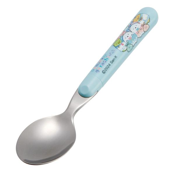 サイズ/約横3.1×縦14cm持ち手直径：1.3cm重量/約25g内容量/1本材質/柄：ABS樹脂金具：ステンレス鋼生産国/日本製耐熱温度/100度食器洗い乾燥機/使用可能●大人気のすみっコぐらしのお子様用スプーンです。●大好きなキャラクタ...
