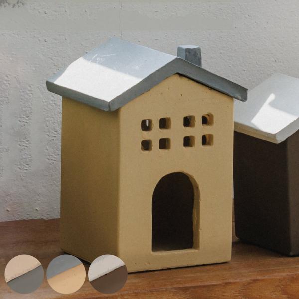 サイズ/約幅11.5×奥行10.5×高さ16cm内容量/1個材質/セメント種類/グレー、イエロー、ブラウン生産国/中国製●お家をモチーフにしたオーナメント【Lサイズ】です。●北欧風で温かみのあるカラーリングで、お部屋や庭のインテリアにおすす...