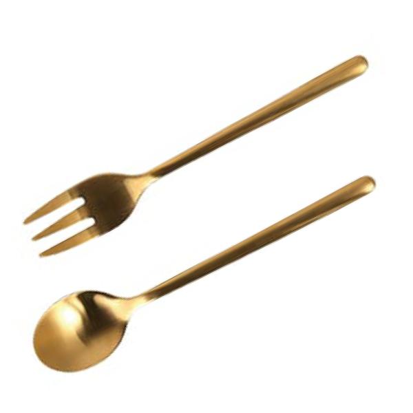 サイズ/【デザートフォーク】長さ：約15cm【デザートスプーン】長さ：約14.8cm内容量/1本成分/18-8ステンレス種類/フォーク、スプーン生産国/中国製食器洗い乾燥機/使用不可●装飾を省き、素材の質感や美しさを生かしたSVELTE（ス...