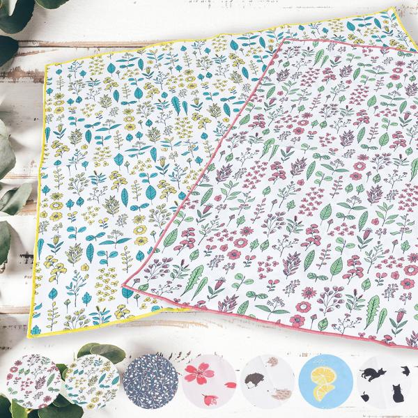 サイズ/約幅45×奥行45×高さ0.5cm内容量/1枚材質/綿100%種類/フラワーイエロー、フラワーブルー、線画ピンク、線画イエロー、ミモザ、小枝、ボタニカル、小花A、小花B、さくらピンク、桜、レモン、ネコ、ハリネズミ生産国/日本製●柔ら...