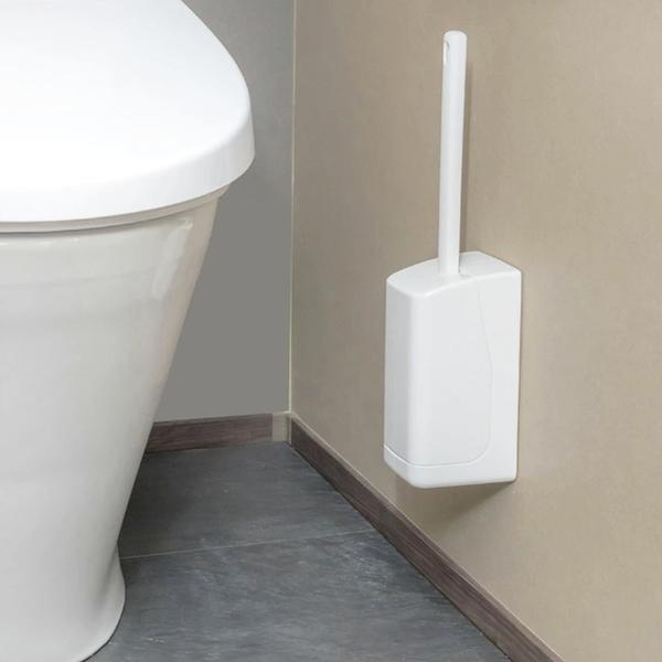 サイズ/約幅8.3×奥行8.5×高さ35cm重量/約220g内容量/トイレブラシ：1本ケース：1個取り付けパーツ、キャップ：2個ピン：7本材質/ブラシ：ポリプロピレングリップ：ポリプロピレンケース・台座：ABS樹脂取り付けパーツ／キャップ：...