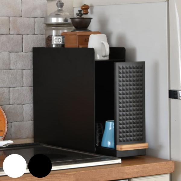 サイズ/約幅12×奥行42×高さ34.5cm重量/約5kg内容量/1個材質/本体・扉：スチール（エポキシ粉体塗装）取っ手：バンブー集成材（ラッカー塗装）種類/ホワイト、ブラック生産国/中国製耐荷重/4.5kg組立状態/完成品●調味料などをす...