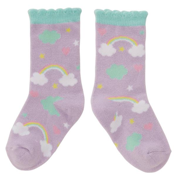 サイズ/14〜16cm内容量/1足材質/綿：80％ ナイロン：10％ ポリウレタン：8％ ゴム：2％生産国/中国製●子ども用の靴下です。●14〜16cmです。●毎日のコーデが楽しくなる可愛いデザインです。●別売りの透明レインブーツに合わせて...