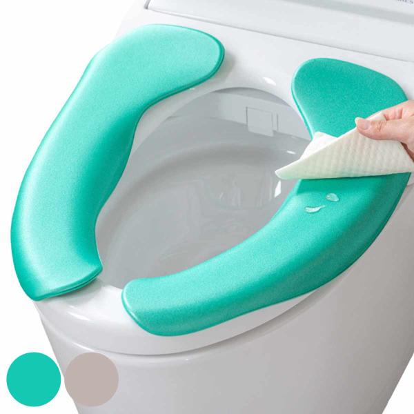 サイズ/洗浄暖房型・普通型（O型・U型）兼用内容量/1組材質/本体：ポリエチレンフォーム吸着シート：アクリル樹脂種類/グリーン、ベージュ生産国/日本製洗濯/不可●洗浄暖房型・普通型（O型・U型）兼用の便座クッションです。●厚手クッションが冷...