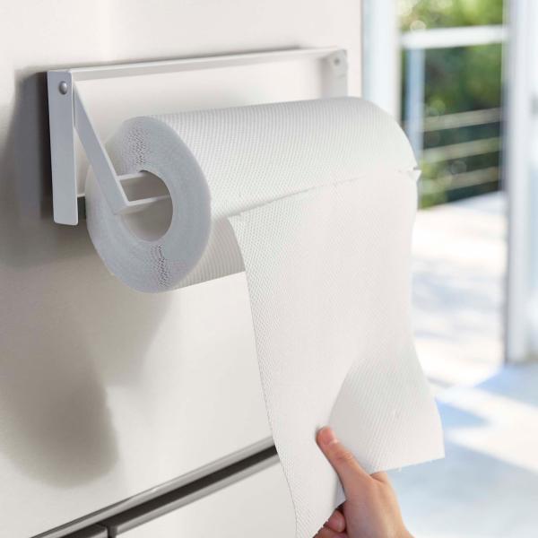 サイズ/約幅30.5×奥行2.5×高さ9.5cm重量/約760g内容量/1個材質/本体：スチール（粉体塗装）ストッパー：シリコーンマグネット生産国/中国製耐荷重/約500g対応サイズ/直径約15cm、高さ約28cmまでのキッチンペーパーロー...