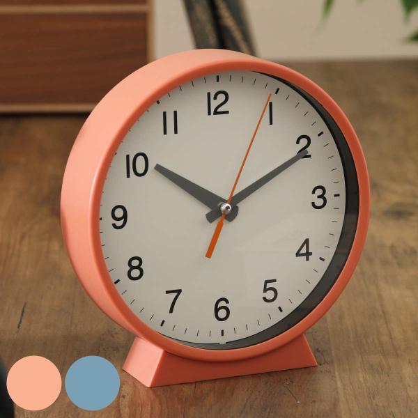 サイズ/約幅16.2×奥行4.3×高さ17.1cm重量/約0.3kg内容量/1個材質/ポリスチレン、ガラス種類/オレンジ、ブルーグリーン生産国/中国製電源/単3電池1本使用（別売り）●置き時計としても掛け時計としても使える時計です。●マット...