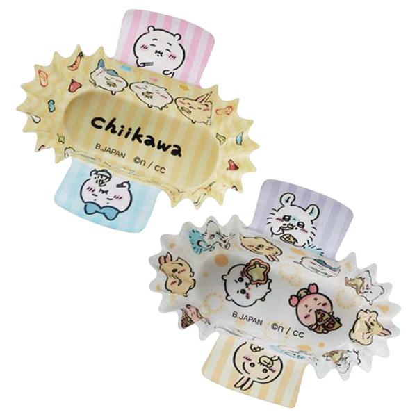 サイズ/約幅7×奥行4.5×高さ4cm底のサイズ：約幅5×奥行2.5cm内容量/1個（入数：14枚、2種類×7枚）材質/PET樹脂フィルム、紙生産国/日本製耐熱温度/140度耐冷温度/-30度電子レンジ/使用可能オーブン/使用不可●ちいかわ...