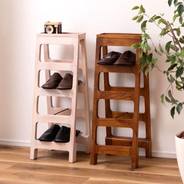 サイズ/約幅32×奥行25×高さ83cm折り畳み時：幅32×奥行10×高さ83cm板の厚み：約2cm重量/約4kg内容量/1台材質/天然木（マホガニー）ラッカー塗装種類/ブラウン、ホワイト原産国/インドネシア組立状態/完成品●必要最小限の靴...