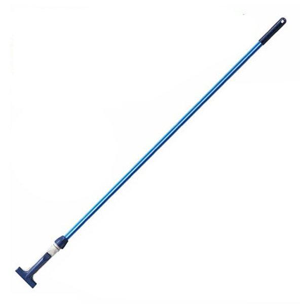 サイズ/約幅9×全長135cm重量/約430g内容量/1本材質/ハンドル：スチールパイプ（直径22mm）樹脂被覆ヘッド：ポリプロピレングリップ：ポリエチレン●ワンタッチ着脱機構で自由にヘッドの交換ができるモップハンドルです。●しっかり握りや...