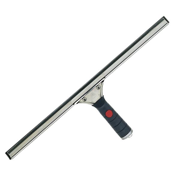 サイズ/約45cm重量/約260g材質/ハンドル・押さえ：ステンレスグリップ・ゴム：合成ゴム●ゴムのエッジがガラス面の水や洗剤を一気にかき取ります。●ゴム交換はワンタッチで簡単にできます。●伸縮ポールに取り付ければ高所清掃も可能です。●耐久...