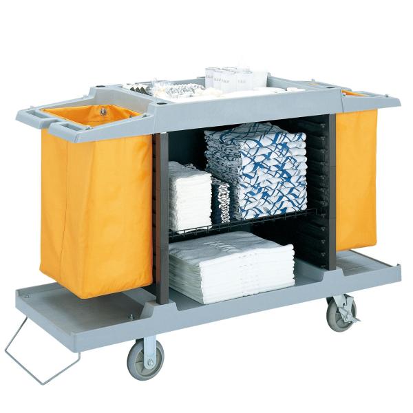 サイズ/約幅55×奥行148×高さ109cm重量/約33.5kg内容量/1台付属品：ダストパック(75L)2枚材質/ボディー：ポリウレタンダストパック：ナイロン組立状態/お客様組立品●ホテル等のルームメイクの作業の効率化をアップさせる補充・...