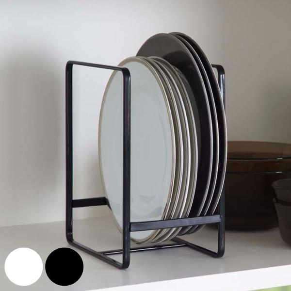 サイズ/約幅11.5×奥行16×高さ20cm重量/約275g内容量/1個材質/本体：スチール（粉体塗装）ストッパー：シリコン樹脂種類/ホワイト、ブラック生産国/中国製●お皿を立てて食器棚の中を有効活用●プレートからカレー皿まで収納OK●安心...