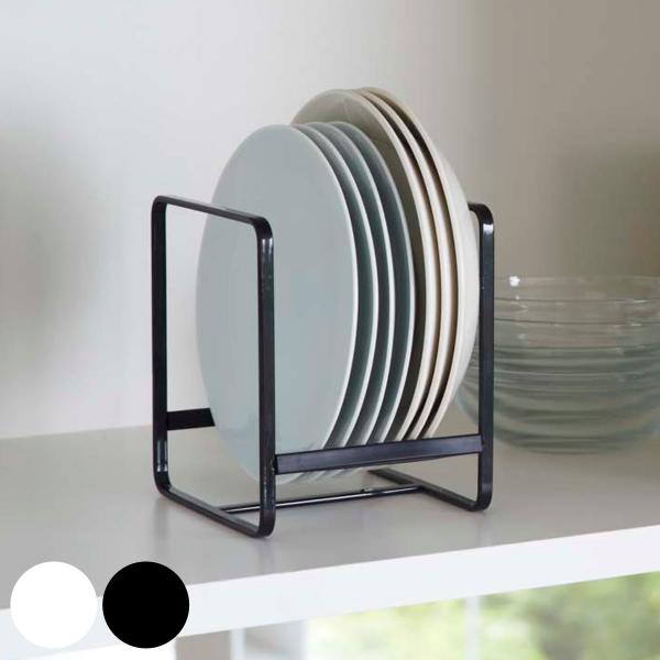 サイズ/約幅11.5×奥行12×高さ14cm重量/約200g内容量/1個材質/本体：スチール（粉体塗装）ストッパー：シリコン樹脂種類/ホワイト、ブラック生産国/中国製●お皿を立てて食器棚の中を有効活用●プレートからカレー皿まで収納OK●安心...