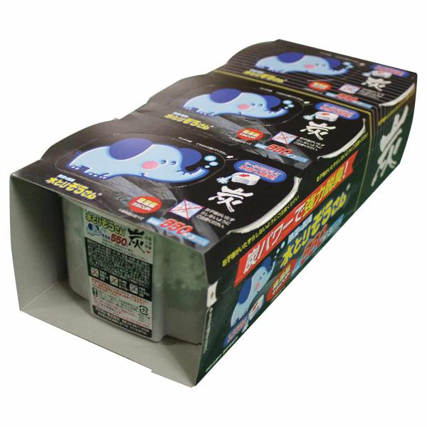 サイズ/約幅15.2×奥行9.8×高さ8.5cm重量/約1kg内容量/45個（3個入り×15個）生産国/日本製●炭パワーで強力消臭ができる除湿剤です。●家中の気になる湿気を強力除湿します。●水捨てシールを剥がすだけで中に溜まった水を簡単に捨...