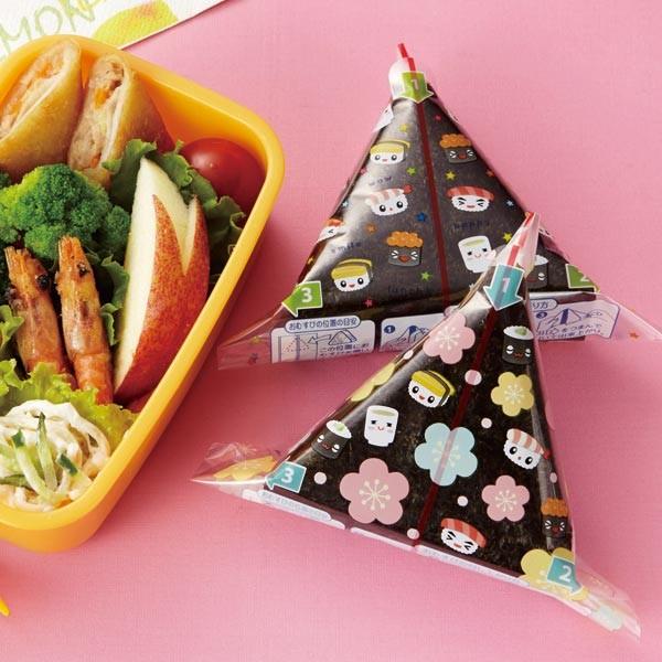 ●コンビニタイプのおむすびシートですので、食べるときまでのりがパリパリで食べられます。　●とてもユニークな寿司柄のデザインです。　●止めシール付きです。　●安心の日本製です。【商品詳細】　サイズ/約縦14×横24cm　内容量/30枚入り（2...