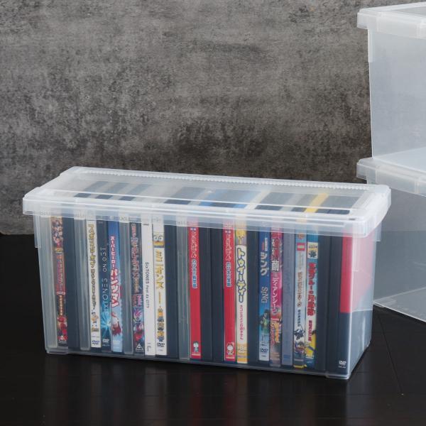サイズ/約幅17.5×奥行45×高さ21cm内容量/1個付属品：仕切り板材質/本体：ポリプロピレン、仕切板：スチロール樹脂生産国/日本製耐荷重/約4.9kg●大切なコレクションをキレイに整理・保管できるフタ付きケースです。●DVDが約26枚...