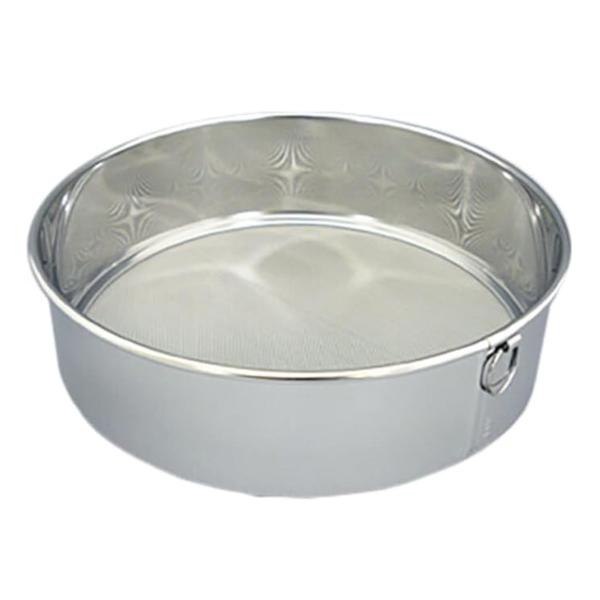 サイズ/約高さ5.4cm直径：約19.4cm網：30メッシュ内容量/1個材質/枠：ステンレス網：18-8ステンレス●網目が細かいので固形物の裏ごしも簡単です。●網目を下にして液体をこしたり、粉ふるいとしてもご使用いただけます。裏ごし器 こし...