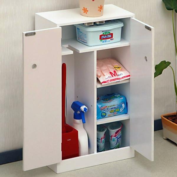 サイズ/約幅32×奥行16×高さ54cm重量/約5kg内容量/1個材質/MDF（中密度繊維板）（ラッカー塗装）生産国/中国製組立状態/完成品●シンプルなデザインが嬉しいトイレ収納です。●扉付きなので、隠したいものの収納にも便利です。●収納す...