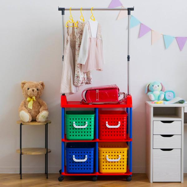 サイズ/約幅66×奥行44.5×高さ154.5cmバスケットの内寸：約幅22×奥行37×高さ22.8cmパイプハンガー部分の高さ：84cmパイプ直径：22mm内容量/1台材質/ポリプロピレン、ステンレス生産国/日本製キャスター/付き耐荷重/...