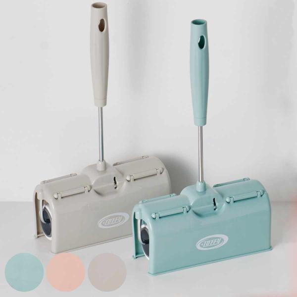 サイズ/約幅17×奥行7×高さ32cm内容量/1個材質/ポリプロピレン・スチール種類/ペールアクア、シェルピンク、グレージュ生産国/中国製●カバーを開けてサッと手軽に使える一体型粘着ローラーです。●洋服や絨毯、ソファも片手でサッと掃除できま...