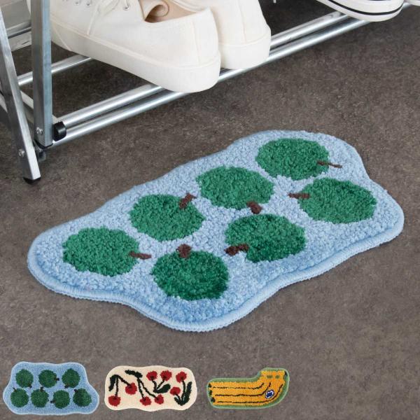 サイズ/【アップル】約横38×縦21cm【チェリー】約横37×縦18cm【バナナ】約横36×縦18cm内容量/1枚材質/ポリエステル、TPR種類/アップル、チェリー、バナナ生産国/中国製洗濯/洗濯機使用可能●暮らしに彩りを添えるフルーツ柄の...