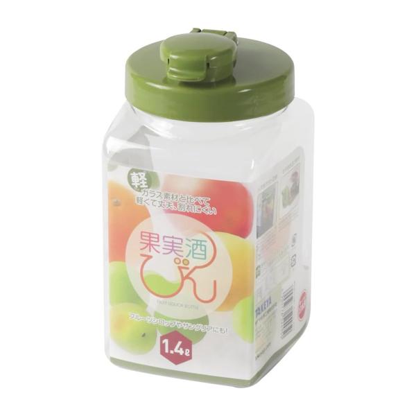 サイズ/約幅10.2×奥行9.4×高さ19.2cm重量/約124g容量/約1.4L内容量/1個材質/本体：ポリエチレンテレフタレートフタセット：ポリプロピレンパッキン：シリコーンゴム生産国/日本製食器洗い乾燥機/使用不可●自宅で手軽に果実酒...