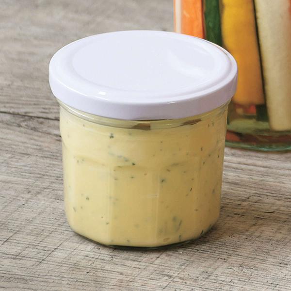 サイズ/約外径7.5×高さ7cm重量/約125g容量/約160ml内容量/1個材質/本体：ソーダガラスフタ：鉄（錫めっき）シートパッキン：ポリエチレン生産国/中国製食器洗い乾燥機/使用不可電子レンジ/使用不可オーブン/使用不可冷凍/不可●シ...