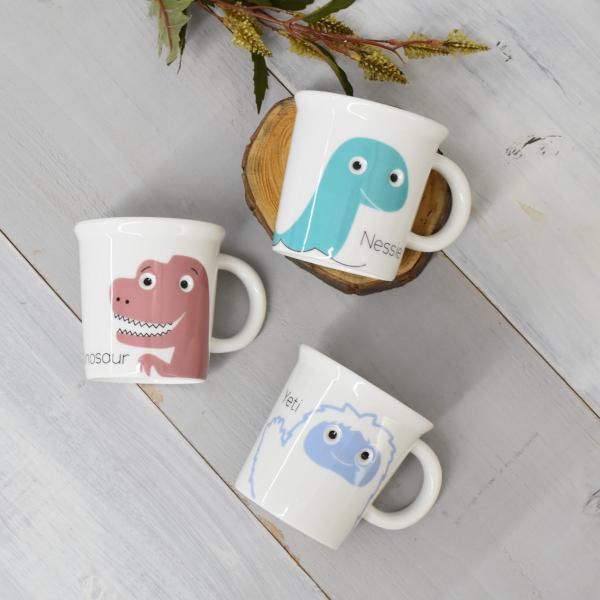 サイズ/約高さ9.2cm直径：約9cm容量/約270ml内容量/1個材質/磁器種類/DINOSAUR、Yeti、Nessie生産国/中国製食器洗い乾燥機/使用可能電子レンジ/使用可能●どこから見ても目が合う「追視」デザインのマグカップです。...