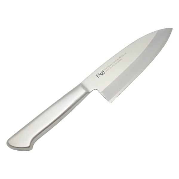 サイズ/刃渡り：約16cm内容量/1丁材質/刃：モリブデン含有ステンレス鋼柄：ステンレススチール生産国/日本製●刃渡り16cmの出刃包丁です。●継ぎ目の無い一体構造で汚れがたまりにくく衛生的です。●握りやすく、ほどよい重量感のある柄です。●...