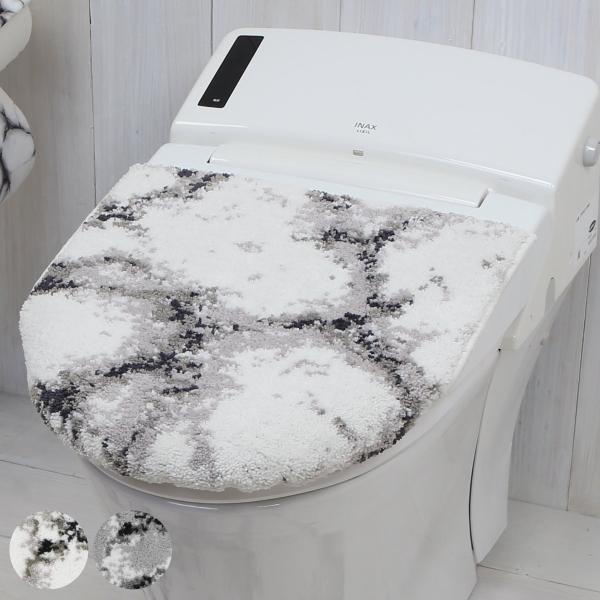 サイズ/洗浄暖房型・普通型（O型・U型）兼用内容量/1枚材質/ポリエステル100%種類/ホワイト、グレー生産国/中国製●普通型（U・O型）と洗浄・暖房型どちらでもお使いいただける兼用タイプのフタカバーです。●美しい大理石をモチーフにしたデザ...