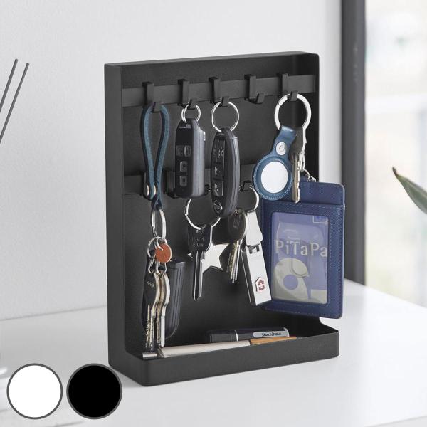 サイズ/約幅18×奥行7×高さ24.6cm【内寸】幅17.8×奥行6.8×高さ13.6(下段)・高さ21(上段)cm重量/約770g内容量/1個付属品：フック×10材質/本体：スチール(粉体塗装)クッション：シリコーンゴム種類/ホワイト、ブ...