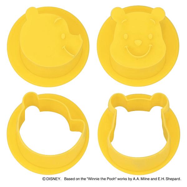 サイズ/約高さ3.7cm直径：約4.5cm内容量/2個セット材質/ポリプロピレン生産国/日本製耐熱温度/120度耐冷温度/-20度●簡単にくまのプーさんの顔型に野菜を切ることができる抜き型です。●抜き型、押し型、それぞれ2個入りです。●ハム...