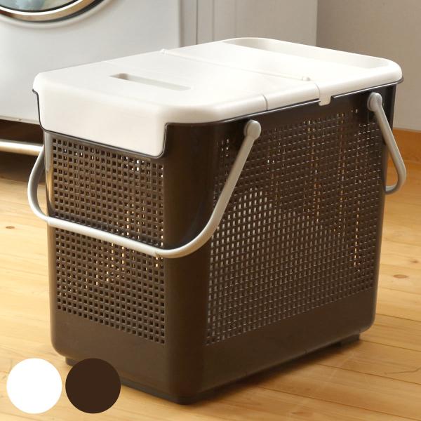 サイズ/外寸：約幅34×奥行47×高さ40.7cm内寸：約幅29×奥行44×高さ37cmハンドルを立てた時：高さ 約53cm重量/約1.8kg内容量/1個材質/ポリプロピレン種類/ホワイト、ブラウン生産国/日本製キャスター/なし（別売り）ス...