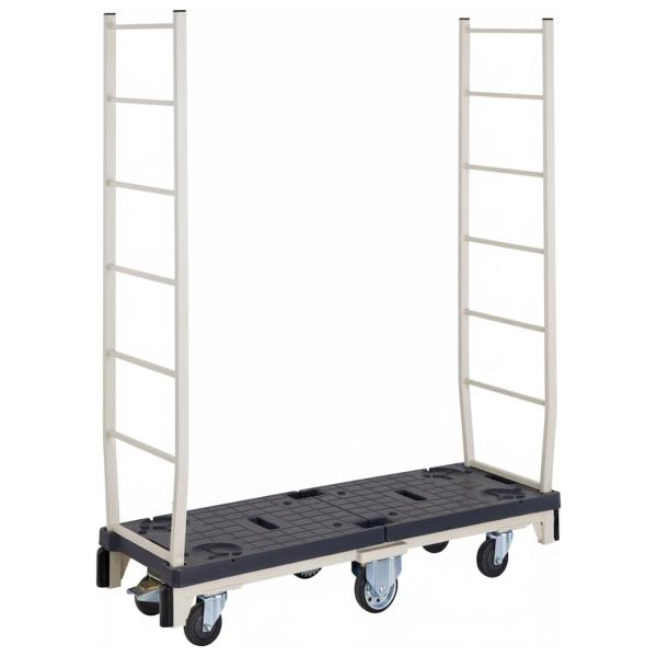 サイズ/約幅126×奥行42.4×高さ152cm重量/約38kg内容量/1台材質/本体、支柱：スチール底板：PPバンパー：PVC生産国/日本製●スリムなデザインで小回りのきく6輪台車です。●荷物の安定性・走行安定性が高く、大きめの荷物や量の...