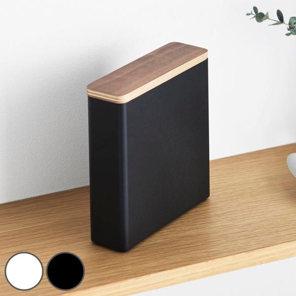 サイズ/約幅14.7×奥行4.7×高さ15.6cm【内寸】収納部1か所あたり：約幅7.1×奥行4.2×高さ13.9cm重量/約586g内容量/1個材質/本体：スチール（粉体塗装）クッション：シリコーンゴム蓋：天然木積層合板（ウレタン樹脂塗装...