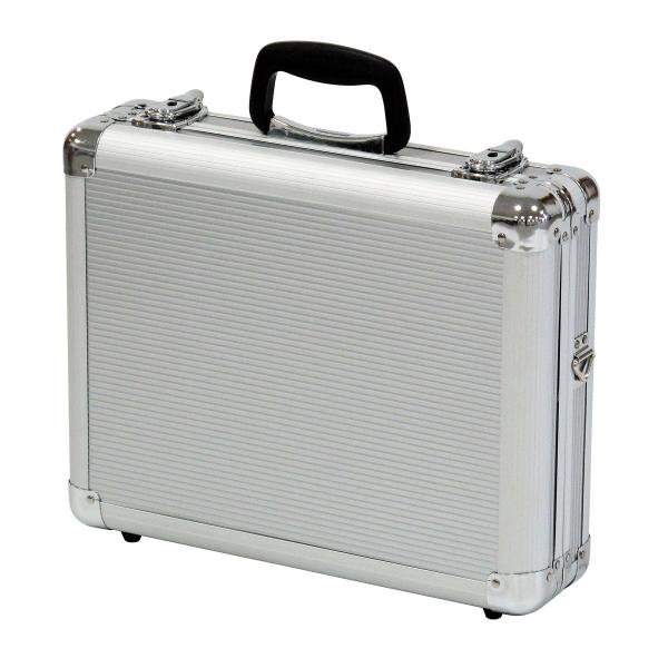 サイズ/約幅39.5×奥行11×高さ34.5cm重量/約2.1kg内容量/1個付属品：仕切り板×1枚、カギ×2個、ベルト×1本材質/アルミニウム・MDF・EVA耐荷重/収納物：約15kg組立状態/完成品●軽くて丈夫なアルミニウム製の収納ケー...