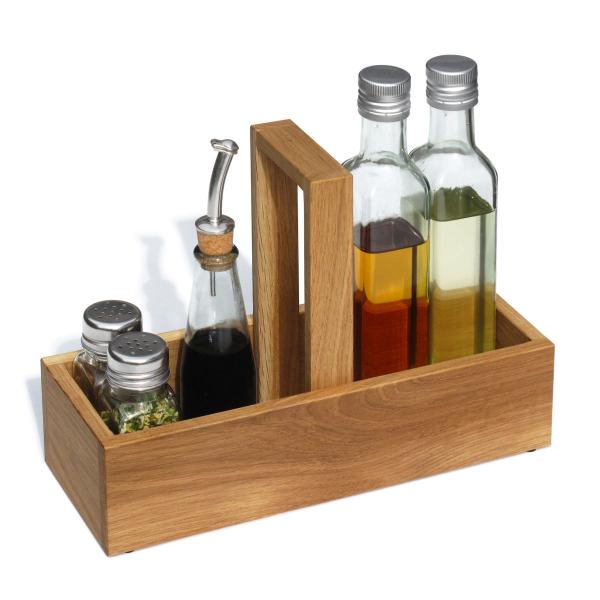 サイズ/約幅29×奥行10.5×高さ20.5cm内容量/1個材質/オーク材（無垢）生産国/ドイツ製●ドイツ発のブランド「サイドバイサイド」の調味料ラックです。●調味料やスパイス、カトラリーなどをまとめて整理できます。●裁縫道具やメイク道具な...