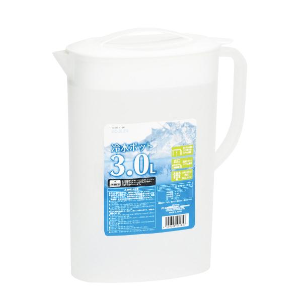 サイズ/約幅22.5×奥行10×高さ27.5cm重量/約293g容量/約3L内容量/1個材質/ポリプロピレン生産国/日本製耐熱温度/90度耐冷温度/-20度食器洗い乾燥機/使用不可電子レンジ/使用不可●衛生的なフタ付きで簡単に開閉できる冷水...