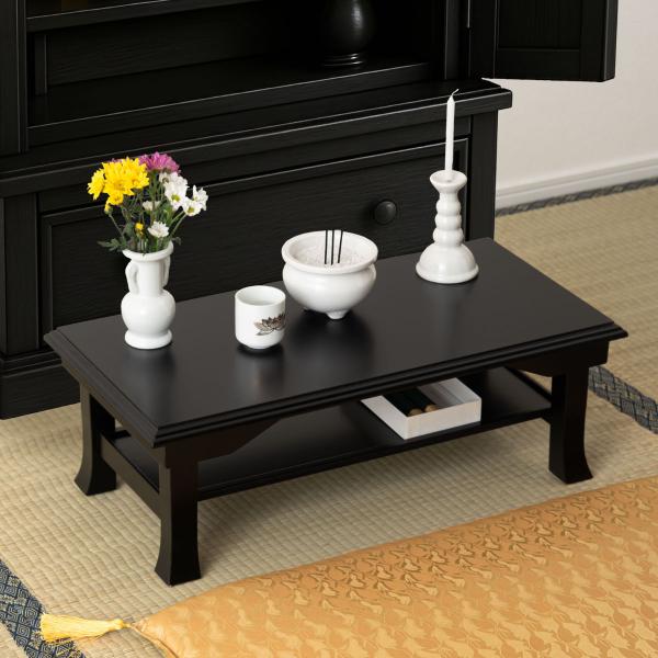 サイズ/約幅60×奥行30×高さ20cm内容量/1個材質/天然木（アカシア）繊維板塗装：ラッカー塗装生産国/ベトナム製耐荷重/5kg組立状態/完成品●光沢の少ない、上品な木目調の法事テーブルです。●幅60cmのコンパクトなサイズ感で扱いやす...