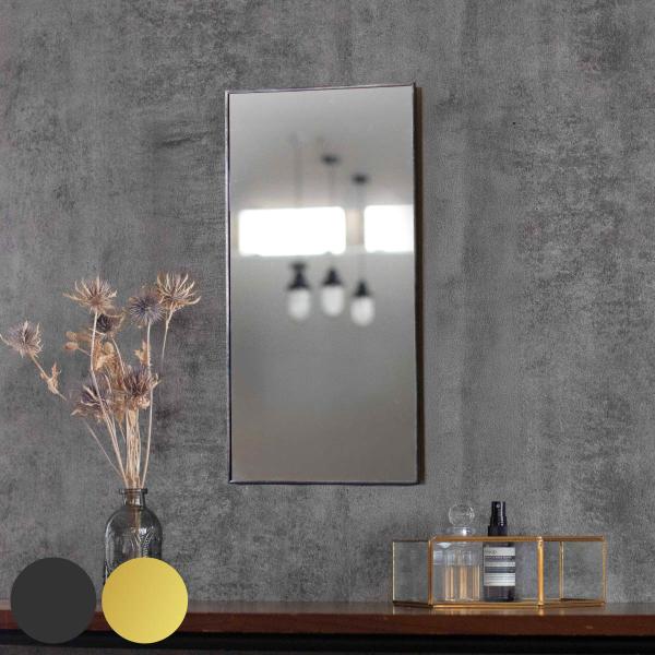 サイズ/約横20×縦40cm厚さ：約0.9cm内容量/1枚付属品：吊り下げ用紐1本材質/3mm厚銀引ミラー真鍮MDF種類/ブラック、ゴールド生産国/中国製●アンティーク仕上げの真鍮フレームが、空間に落ち着きと上質感を添えるウォールミラーです...