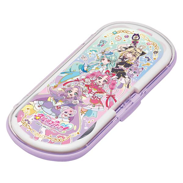 サイズ/ケース：約幅18.5×奥行8.5×高さ1.9cmお箸：約長さ16.5cmスプーン・フォーク：約長さ13.5cm内容量/1個（お箸・フォーク・スプーン・ケース・名前シール）材質/ケース蓋・お箸：AS樹脂スプーン・フォーク柄：スチロール...