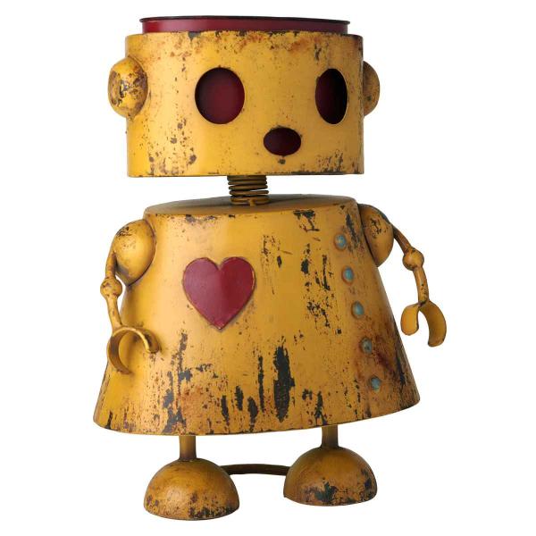 サイズ/約幅25×奥行17×高さ36cm重量/約1.2kg内容量/1個材質/鉄生産国/中国製●レトロなロボットのフラワーポットです。●頭の赤色ポットにグリーンを直植えできます。●頭から草花が生えているような可愛らしい姿になります。●錆び風の...